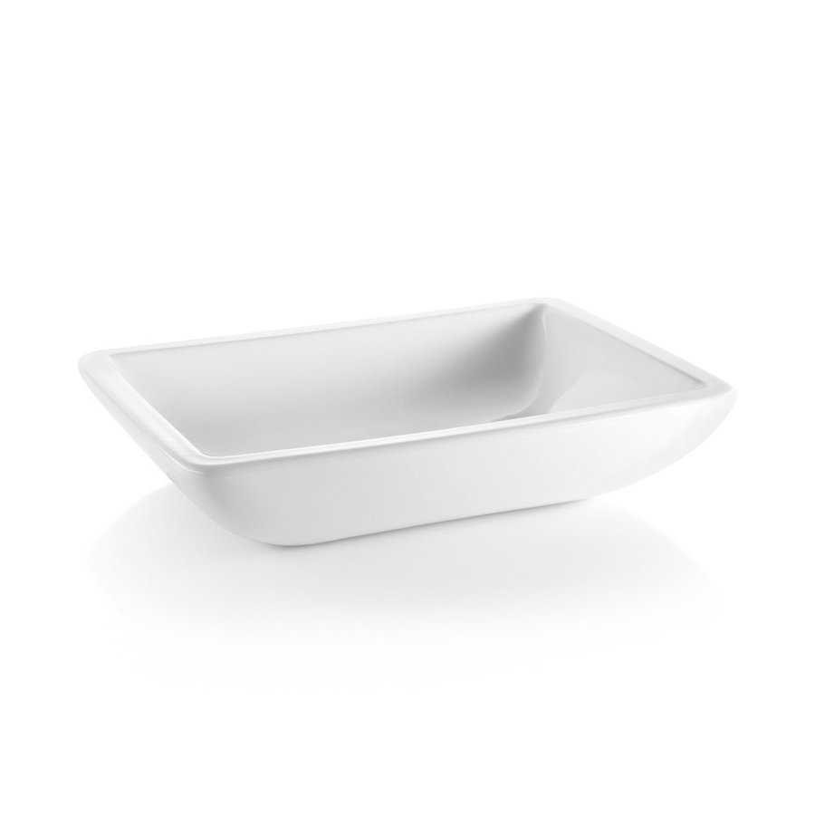 WS Bath Collections Linea White Ceramic Vessel Rectangular Bathroom ...