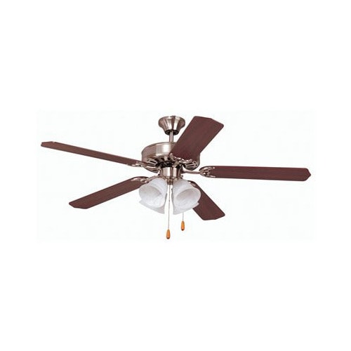 Yosemite Home Decor 52-in Builder Dark Brown Ceiling Fan with Light Kit ...