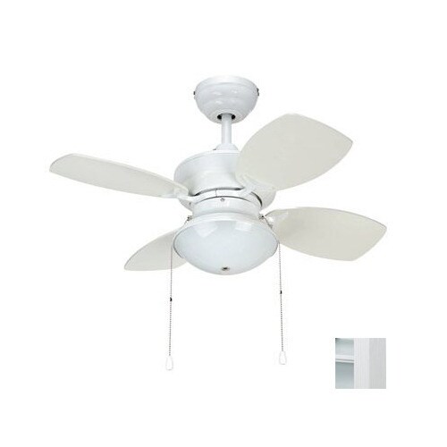 Yosemite Home Decor 28-in Hurricane White Ceiling Fan with Light Kit at ...
