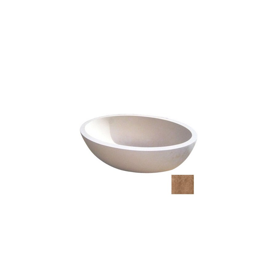 WS Bath Collections 75-in x 48-in Piedra Orion Noce Travertine Oval ...