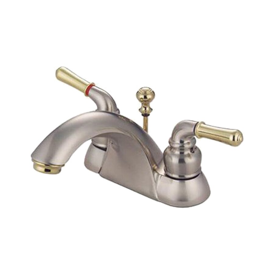 Elements of Design St. Charles Satin Nickel/Polished Brass 2-Handle 4 ...