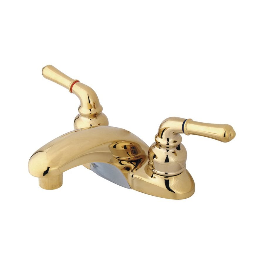 Elements of Design Magellan Polished Brass 2-Handle 4-in Centerset ...