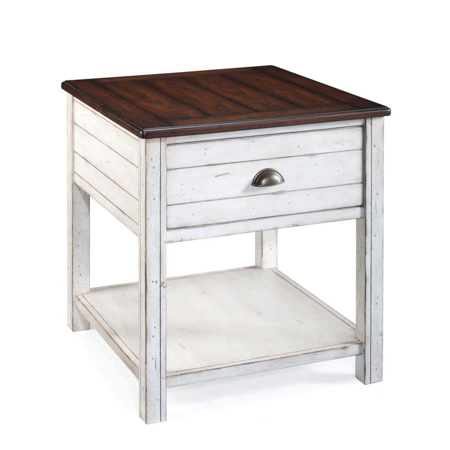 Magnussen Home Bellhaven Alabaster Composite End Table at Lowes.com