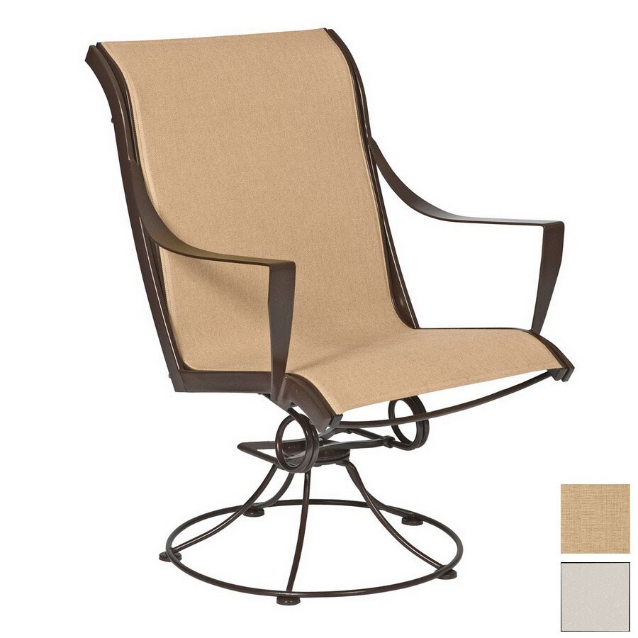 Cascadia Cromwell Wrought Iron Swivel Rocker Patio Dining Chair at ...
