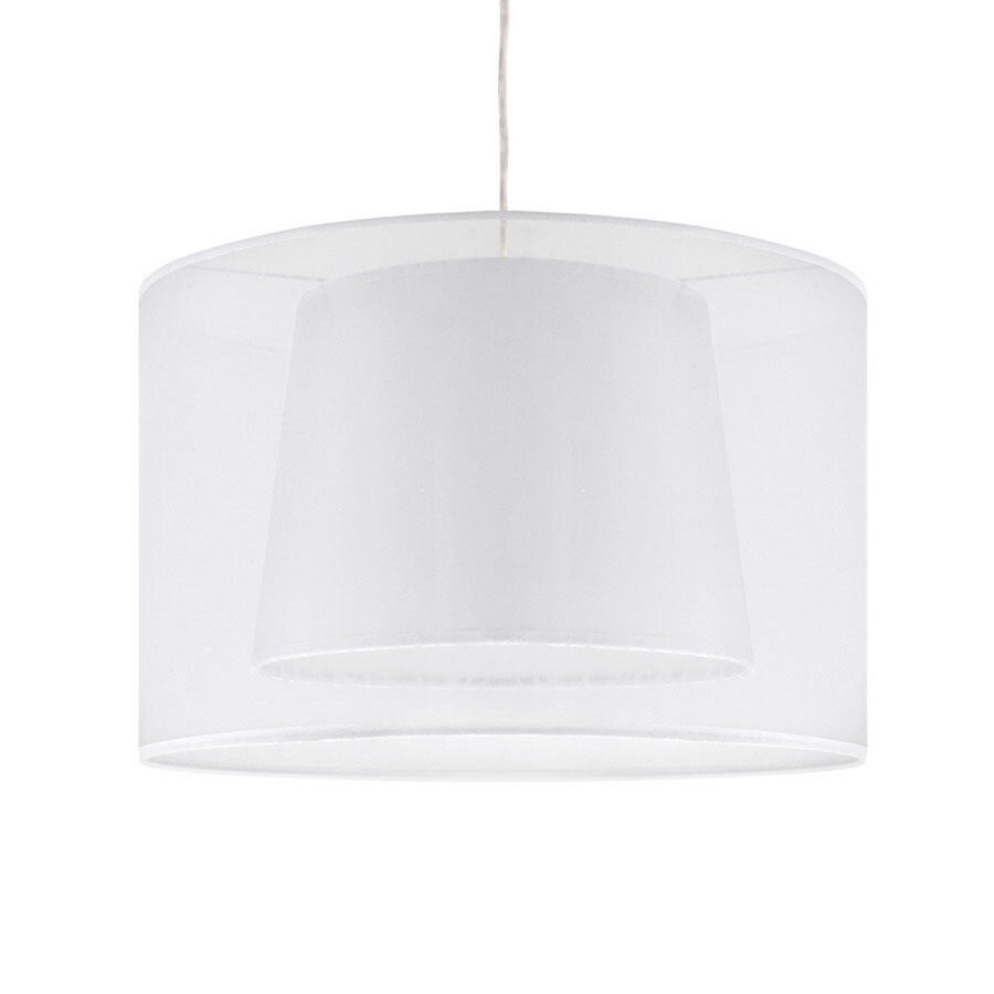Lumisource 15-3/4-in W Duo Drum White Pendant Light at Lowes.com