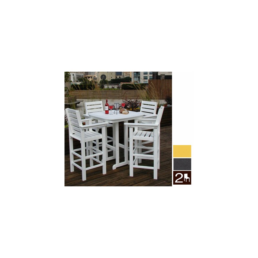 POLYWOOD Captain 3-Piece Patio Bar-Height Set at Lowes.com
