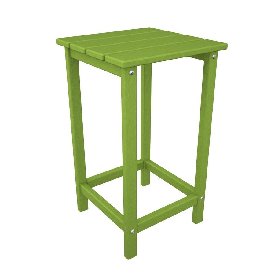 POLYWOOD Long Island 15-in W x 15-in L Square Plastic End Table at ...