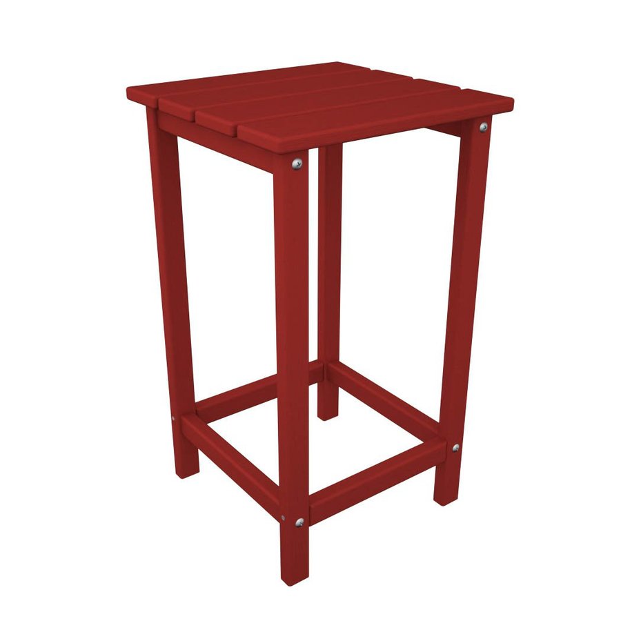 POLYWOOD Long Island 15-in W x 15-in L Square Plastic End Table at ...