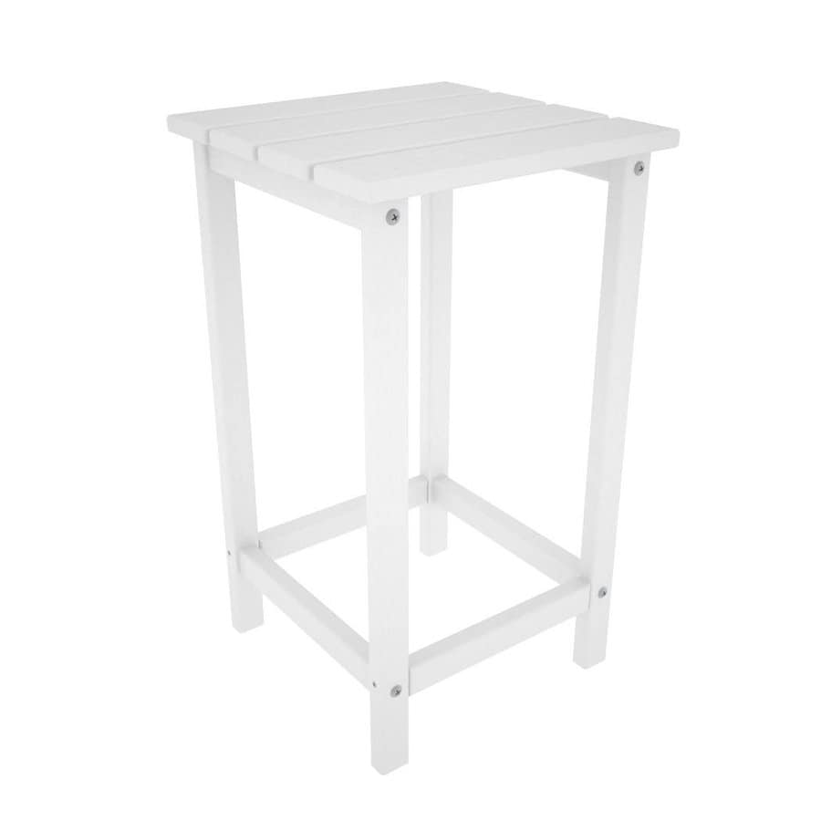 POLYWOOD Long Island 15-in W x 15-in L Square Plastic End Table at ...