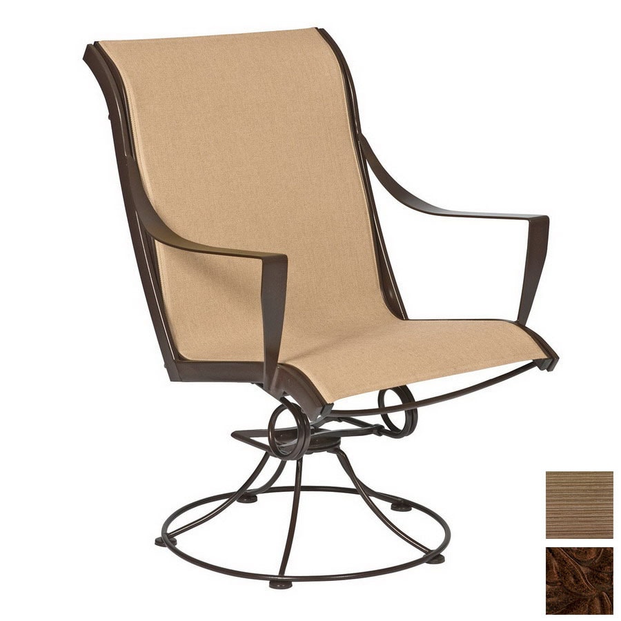 Cascadia Cromwell Wrought Iron Swivel Rocker Patio Dining Chair at ...