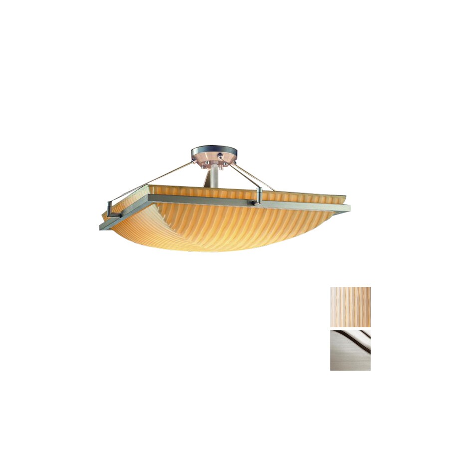 Cascadia Lighting 1-Light 20-in Brushed Nickel Flush Mount Light at ...