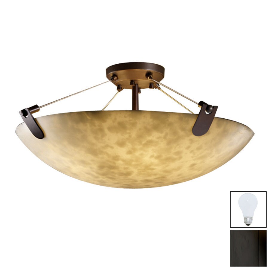 Cascadia Lighting 1-Light 21-in Matte Black Flush Mount Light in the ...