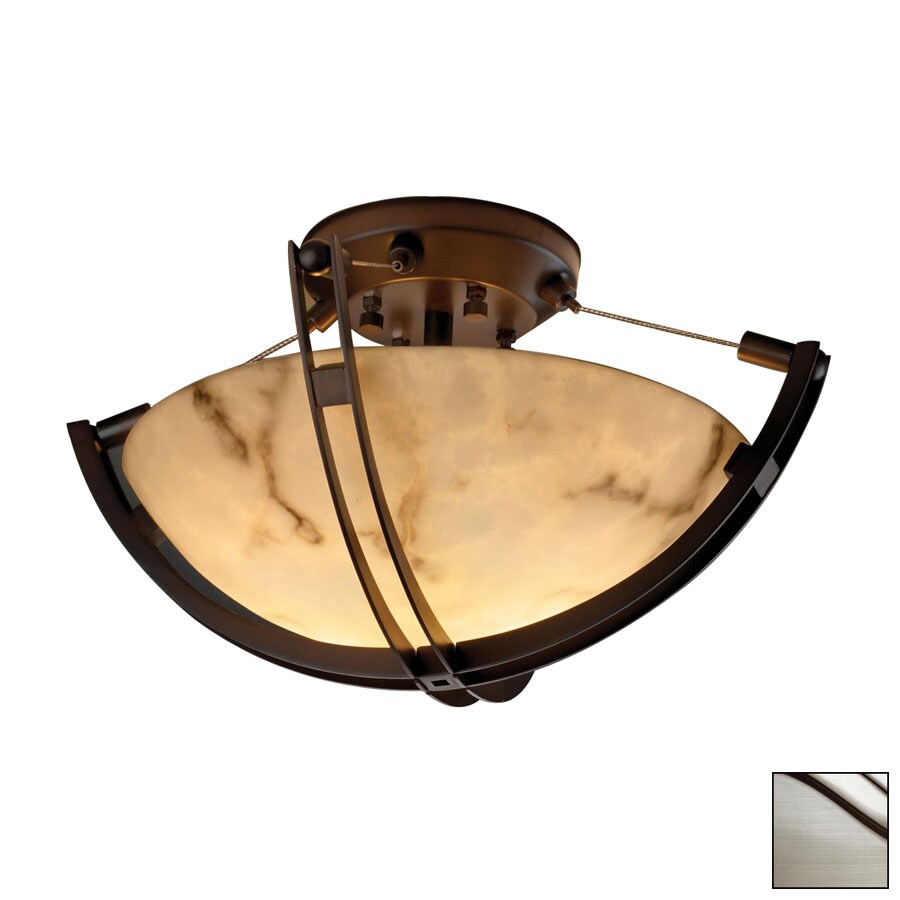 Cascadia Lighting 1-Light 16-in Brushed Nickel Flush Mount Light in the ...