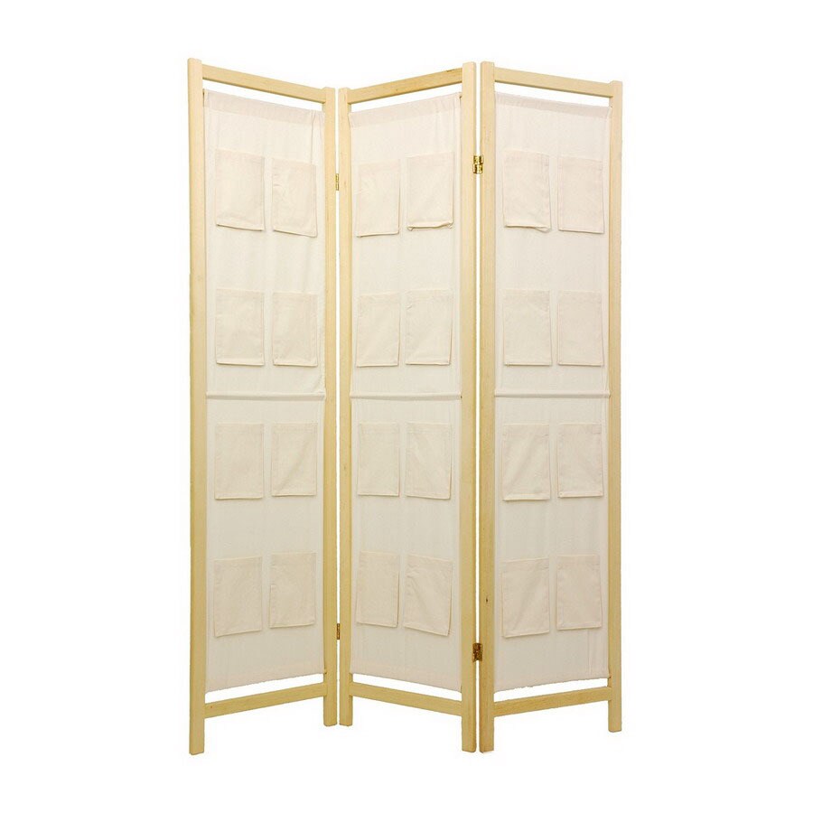 Oriental Furniture 3-Panel Natural Folding Indoor Privacy Screen at ...