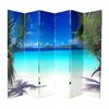 Oriental Furniture Ocean 4-Panel Multicolor Fabric Folding Indoor ...