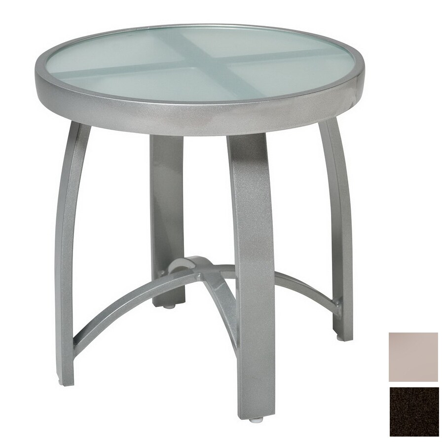 Cascadia Wyatt 18-in x 18-in Bronze Cast Aluminum Round Patio Side ...