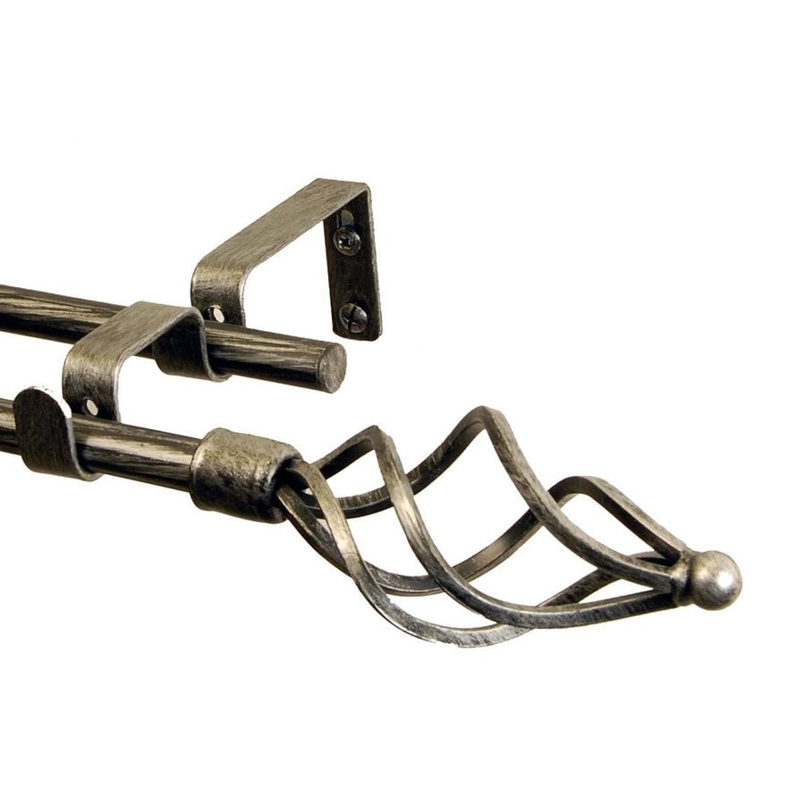 BCL Drapery Classic Wire Twist 28-in to 48-in Antique Silver Steel ...