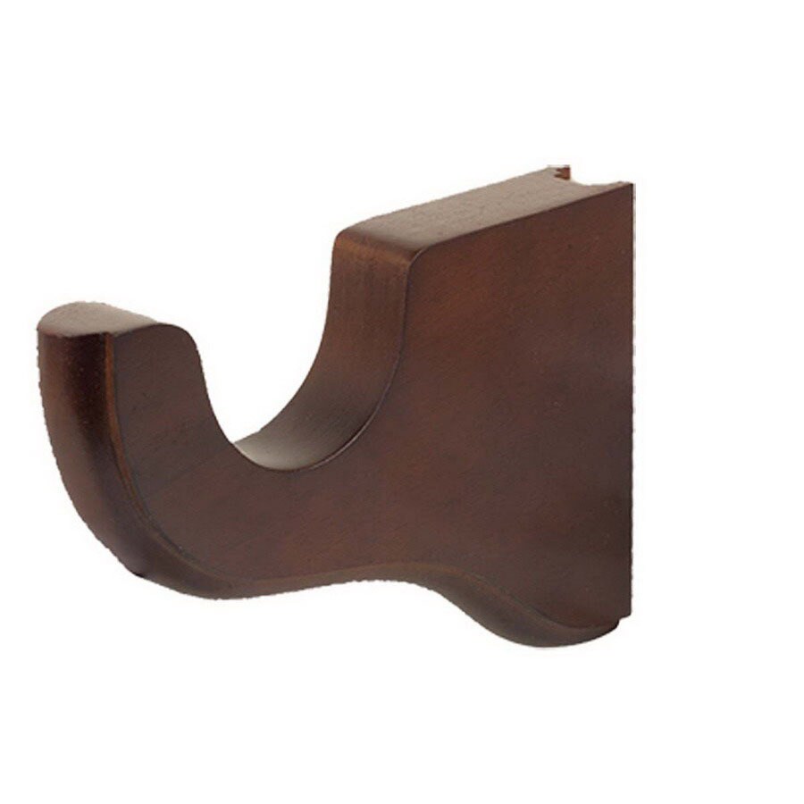 Gould New York Auburn Wood Curtain Rod Bracket at Lowes.com