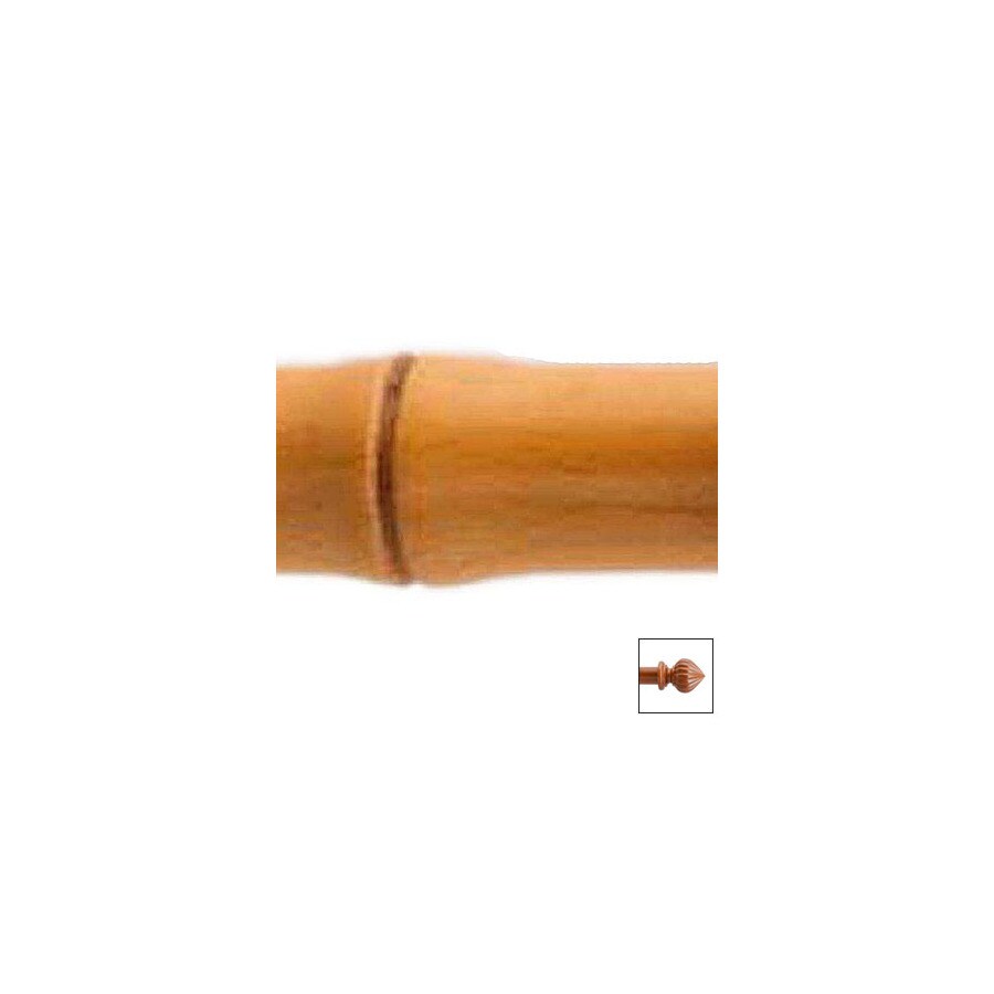 Gould New York 72-in Pecan Wood Curtain Rod at Lowes.com