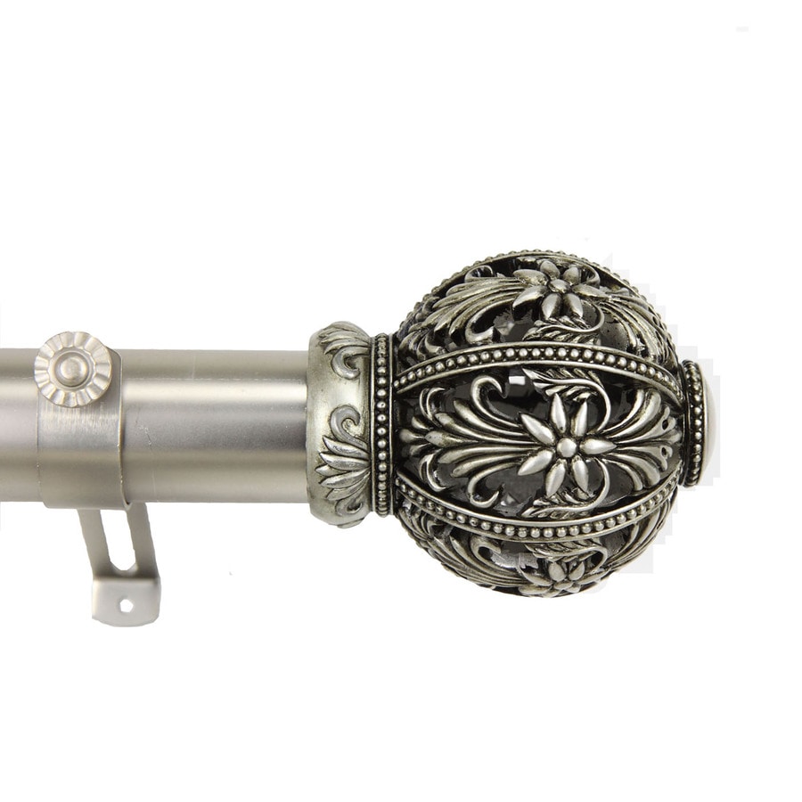 Rod Desyne Elite Lacey 115-in to 165-in Satin Nickel Steel Single ...