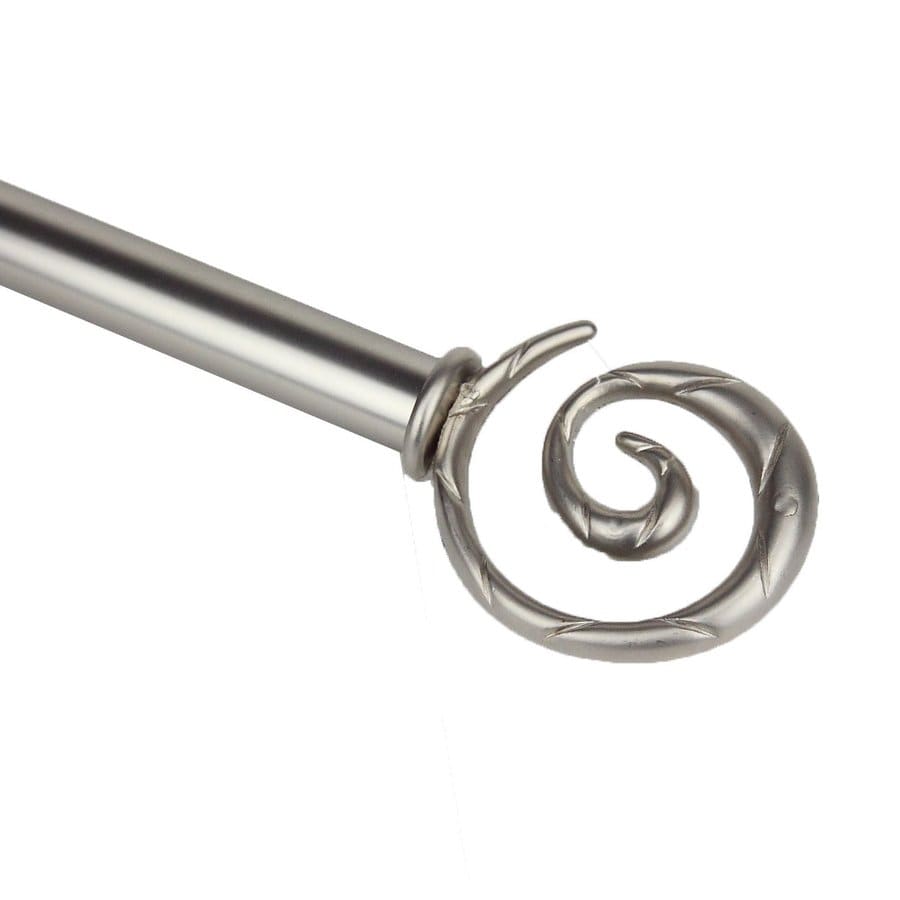 Rod Desyne Modern Spiral 120-in to 170-in Satin Nickel Steel Single ...