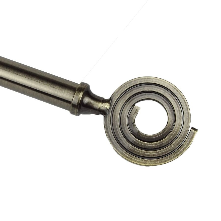 Rod Desyne Modern Coil 66-in to 120-in Antique Brass Steel Single ...