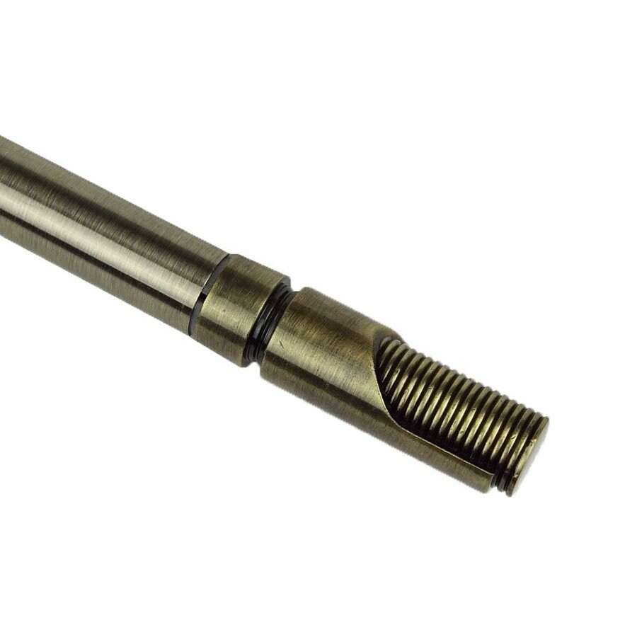 Rod Desyne Modern Bolt 66-in to 120-in Antique Brass Steel Single ...