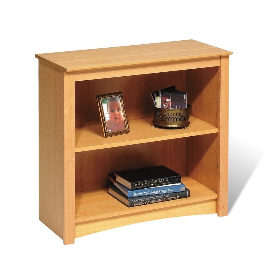 Prepac Furniture Maple 31.5-in W x 29-in H x 13-in D 2-Shelf Bookcase ...