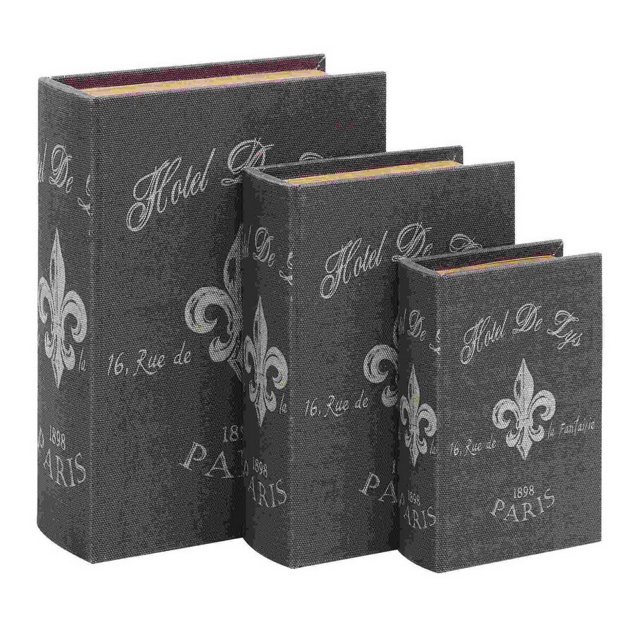 UMA Enterprises Set of 3 Rectangular Paris Hotel Book Boxes at Lowes.com