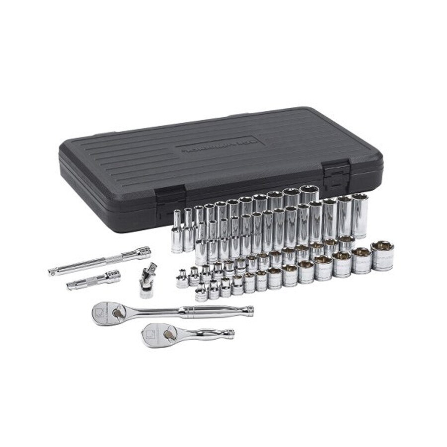 KD Tools 57-Piece Standard (SAE) and Metric Polished Chrome Mechanic's ...