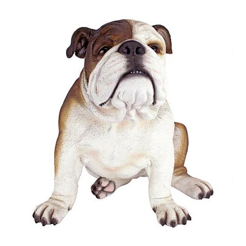 Design Toscano Set of 2 Buster The Bulldog 14-in Animal Garden Statues ...