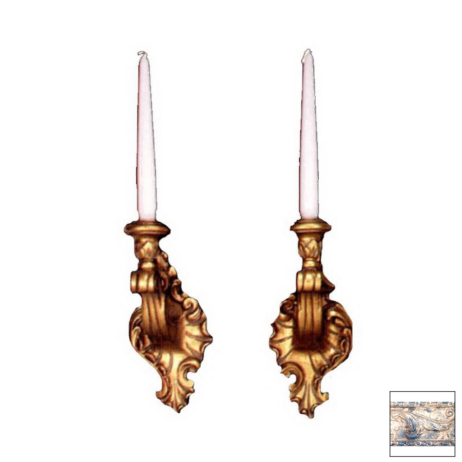 Hickory Manor House 5-in Painted Composite Candle Holder Accent at ...