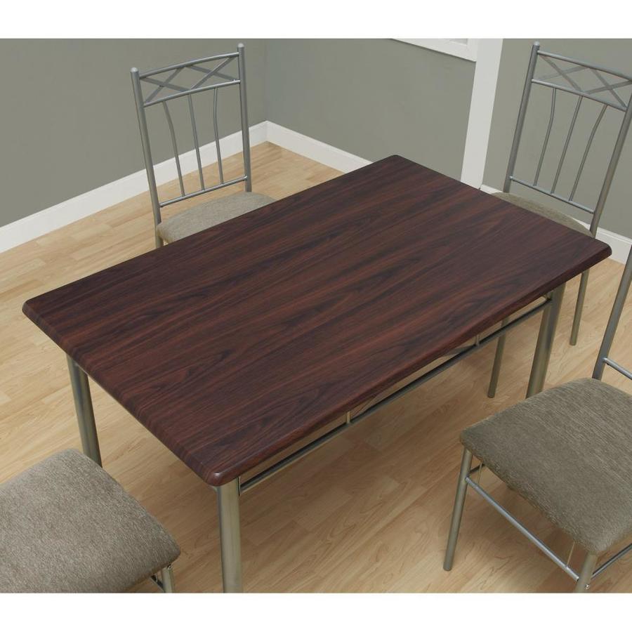 Monarch Specialties Cappuccino Dining Set with Rectangular Dining Table ...