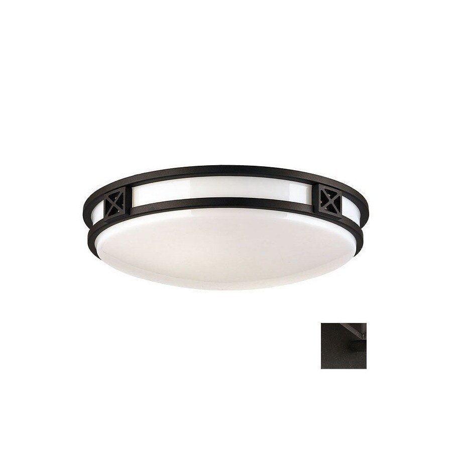 Philips Forecast 2-Light 16-in Bronze Luster Flush Mount Light at Lowes.com