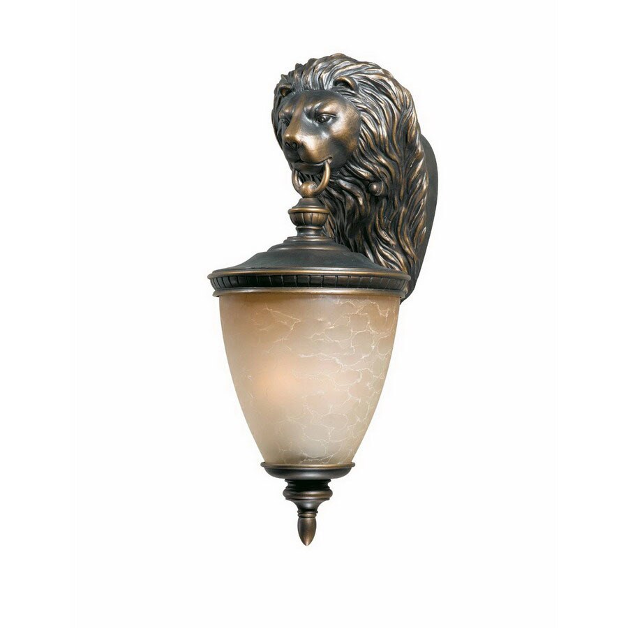 Triarch International Lion 22-in Oil-Rubbed Bronze Outdoor Wall Light ...
