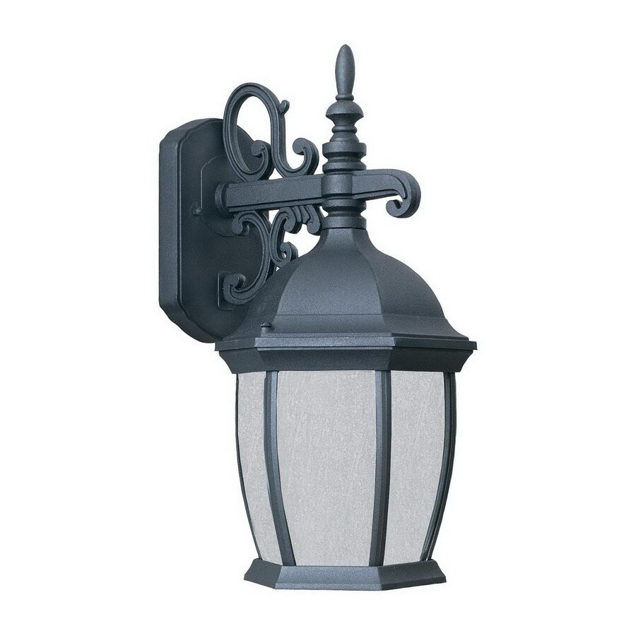 Thomas Lighting Convington 16-in H Black Outdoor Wall Light in the ...
