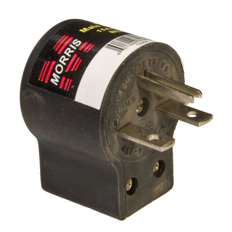 Morris Products 15-Amp 125-Volt Black 3-wire Grounding Plug at Lowes.com