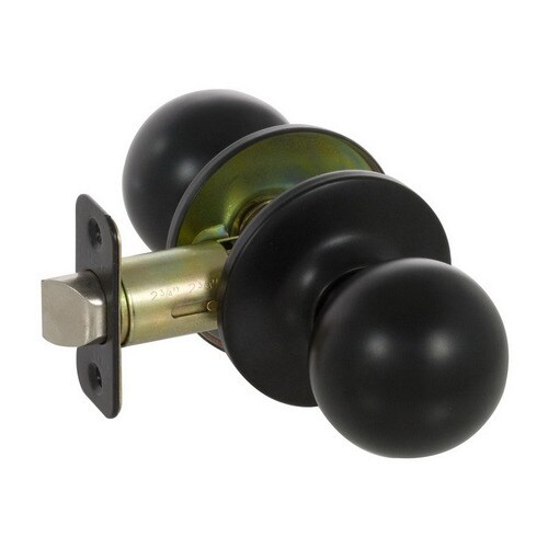 The Delaney Company Callan Black Round Turn-Lock Privacy Door Knob at ...