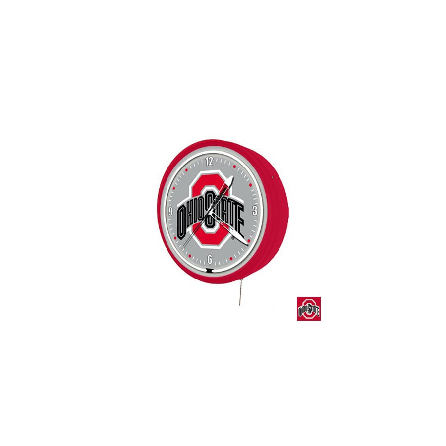 Sports Fan Products Ohio State Buckeyes Metal Encased Neon Clock at ...