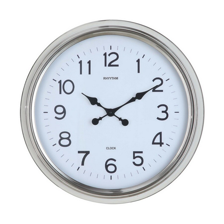 Cooper Classics 24-in Shiny Nickel Standard/Arabic Numeral Wyeth Wall ...