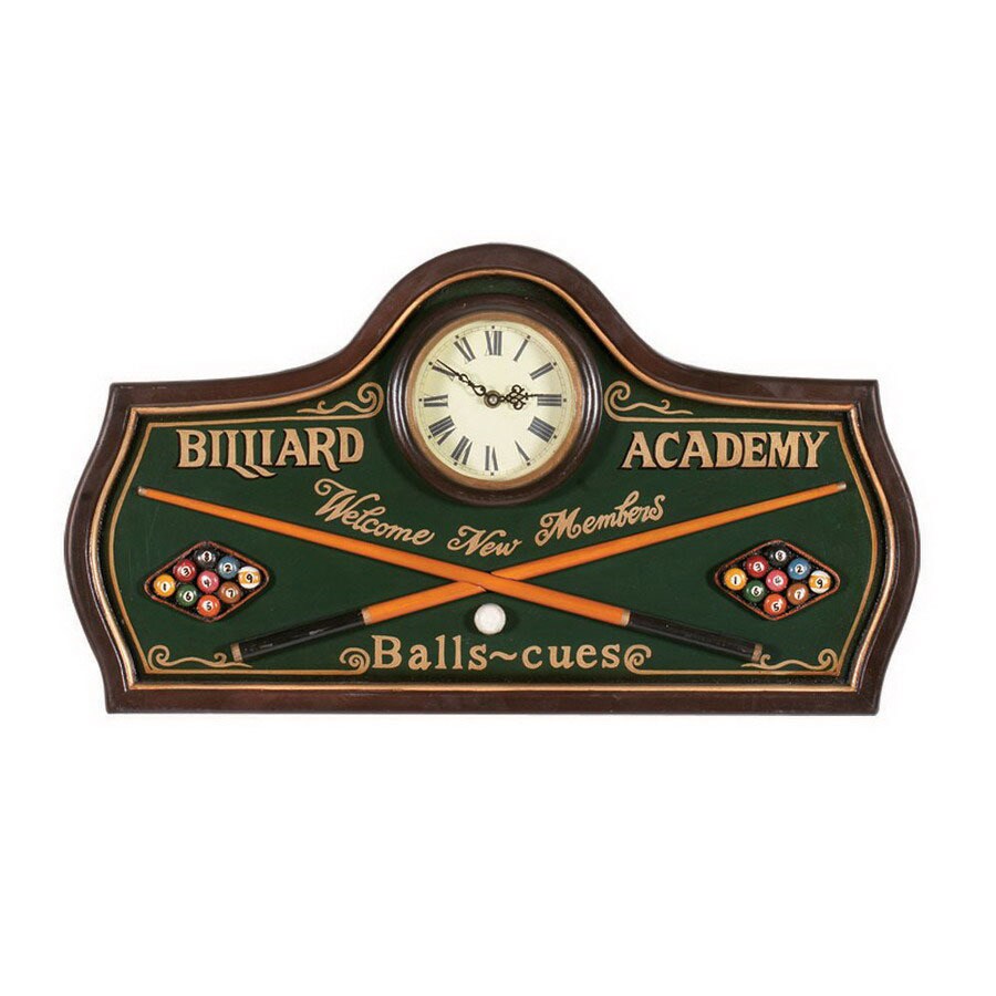 RAM Gameroom Products Roman Numeral Billiard Academy Green and Brown ...