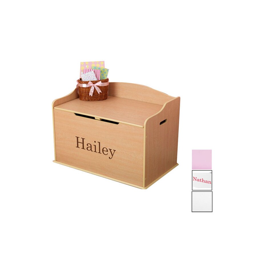 KidKraft Personalized Austin White Rectangular Toy Box at Lowes.com