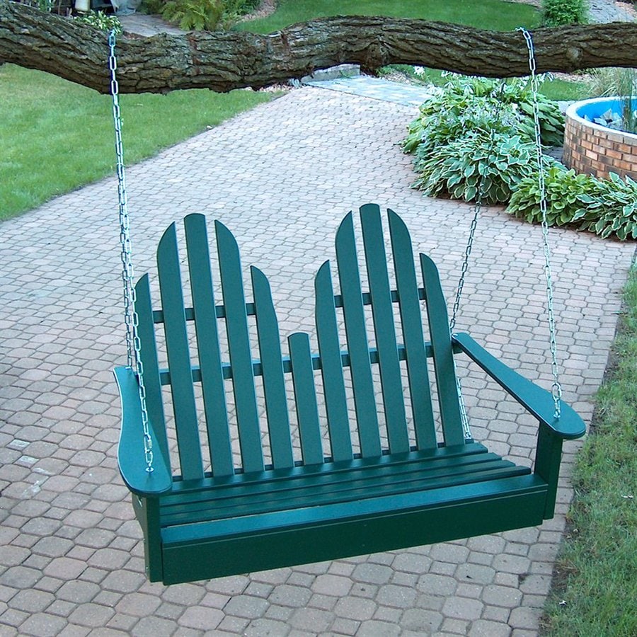 Shop Prairie Leisure Design Hunter Green Porch Swing at Lowes.com