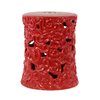 Urban Trends 19-in Red Ceramic Garden Stool at Lowes.com