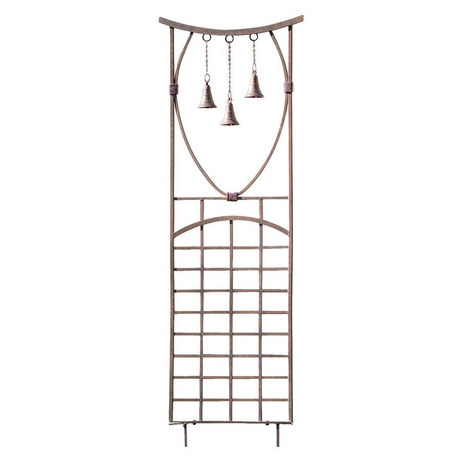 H. Potter Oriental 3-Bell 24-in W x 66-in H Charcoal Brown Zen Garden ...