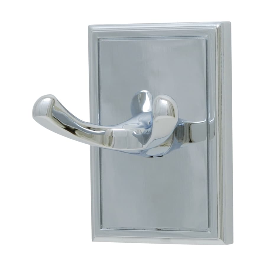 Residential Essentials Hamilton 2-Hook Polished Chrome Towel Hook at ...