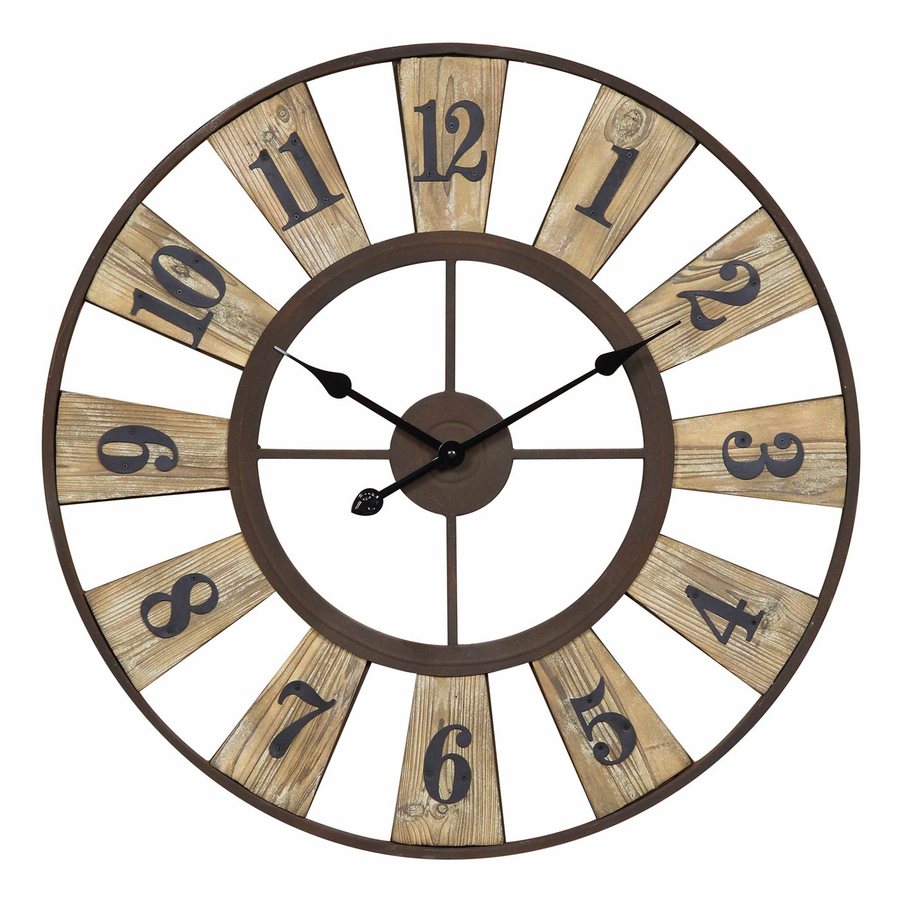 Cooper Classics Minden Analog Round Indoor Wall Standard Clock at Lowes.com