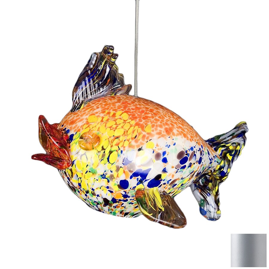 Prima Lighting 7-in W Fish I Silver Mini Pendant Light with Shade at ...