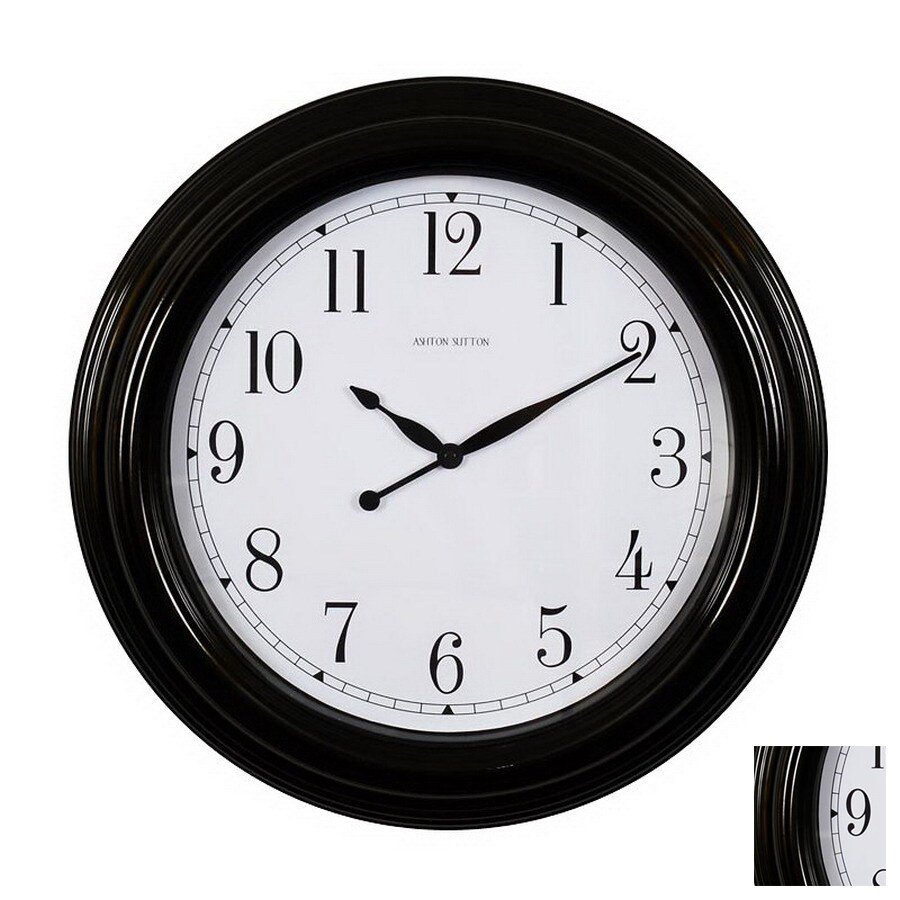 Ashton Sutton 18-in Dia Wall Standard Clock at Lowes.com