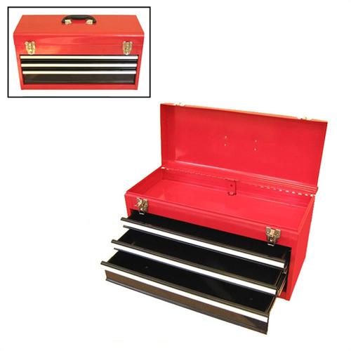 Excel 21-in 3-Drawer Steel Lockable Tool Box (Red) at Lowes.com